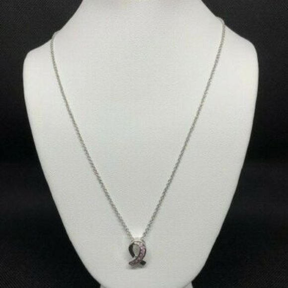 RS Covenant | Jewelry | Rs Covenant Pink Breast Cancer Ribbon Cubic ...